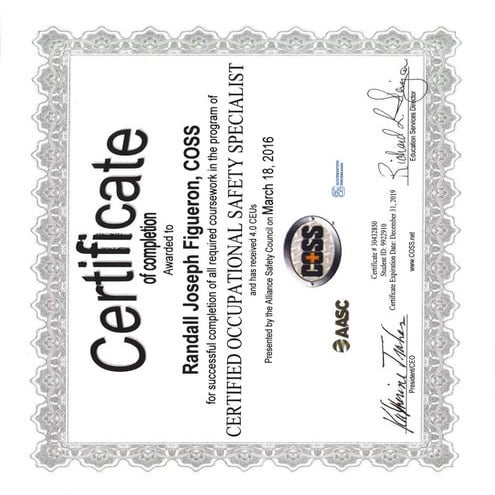 COSS Cert | PDF