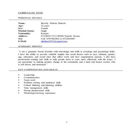 EDITED BEVERLY CV | PDF