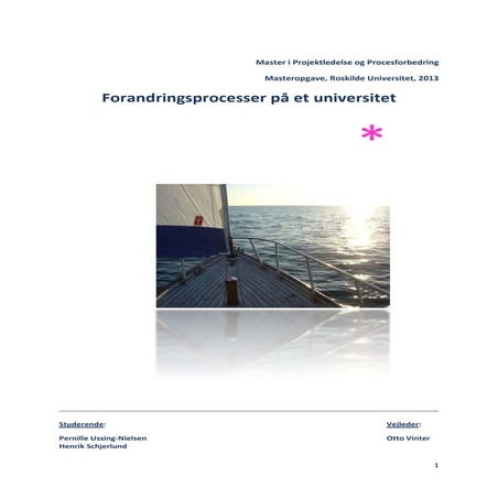 Forandringsprocesser på et universitet | PDF