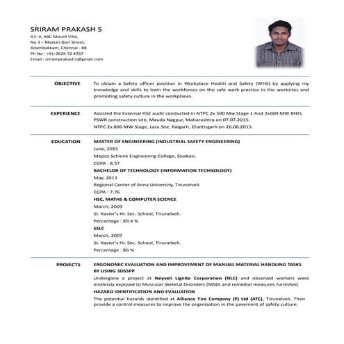 sriRam Exp | PDF