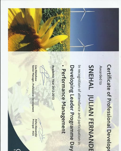 Appreciation Letter Snehal | PDF