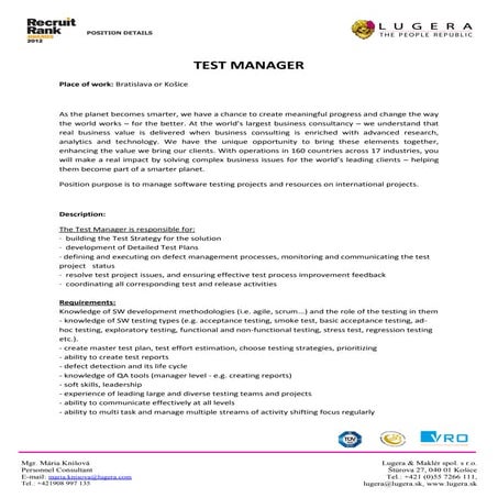 TEST MANAGER | PDF