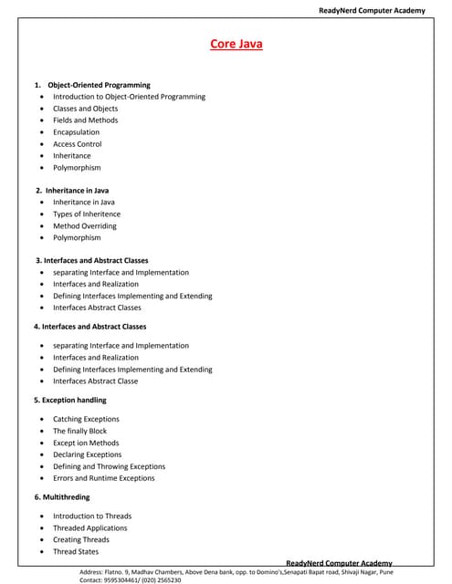 Softvamp techno solutions technical questions for java 1 year ...