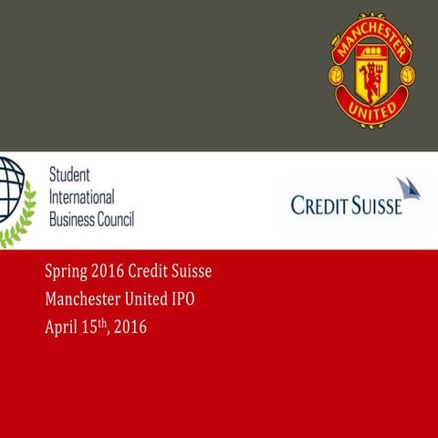 A presentation on Manchester United Football Club | PPTX