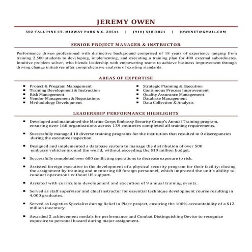 Jeremy Owen Resume | PDF