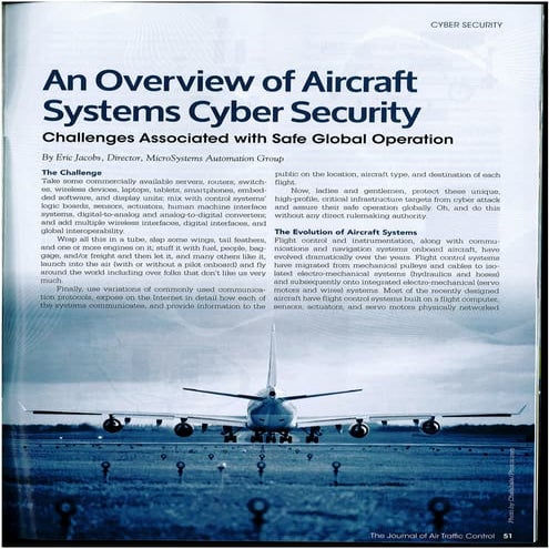 ATCA Aircraft Cyber Security Article 10-13 | PDF