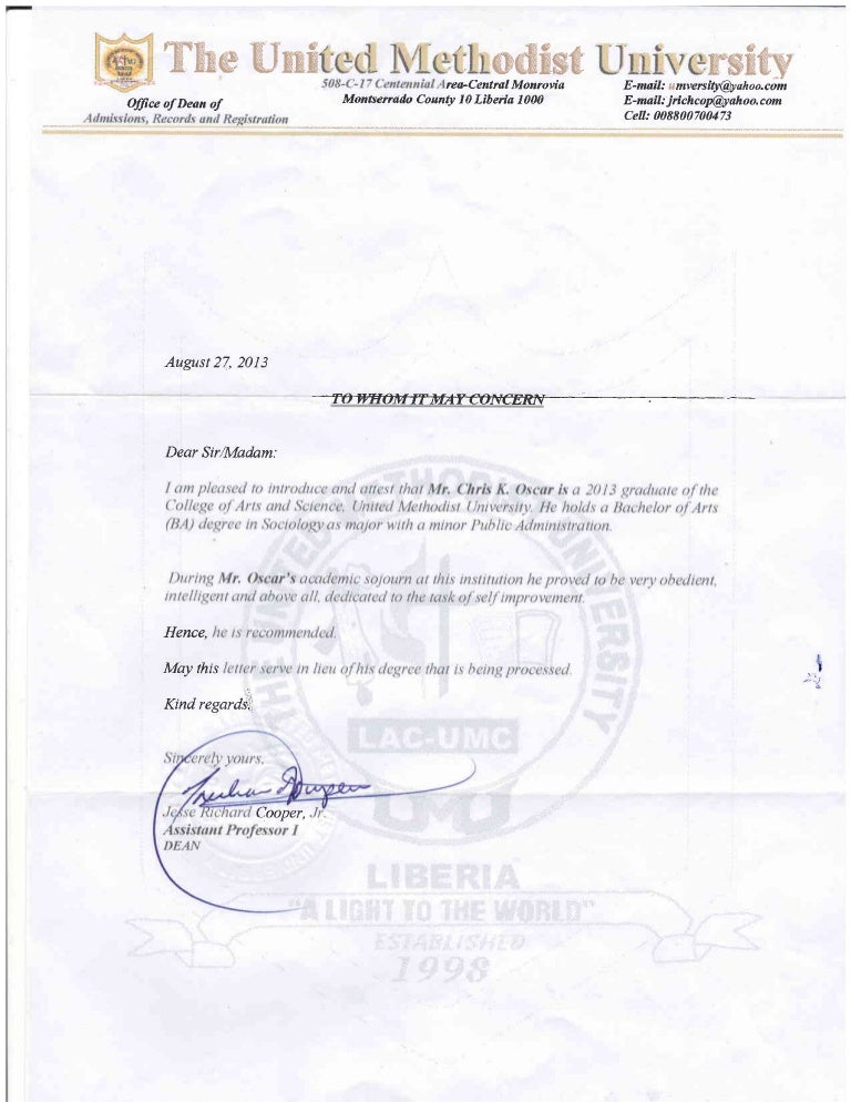 Letter Of Attestation letter-of-attestation
