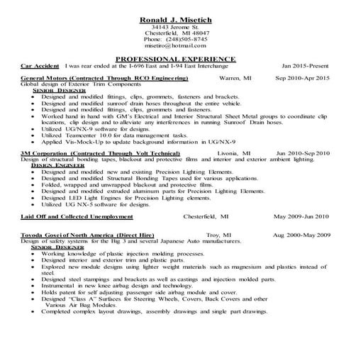 MISETICH-RESUME-071015 | PDF