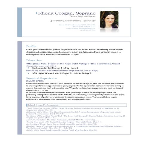 Rhona Coogan CV | PDF