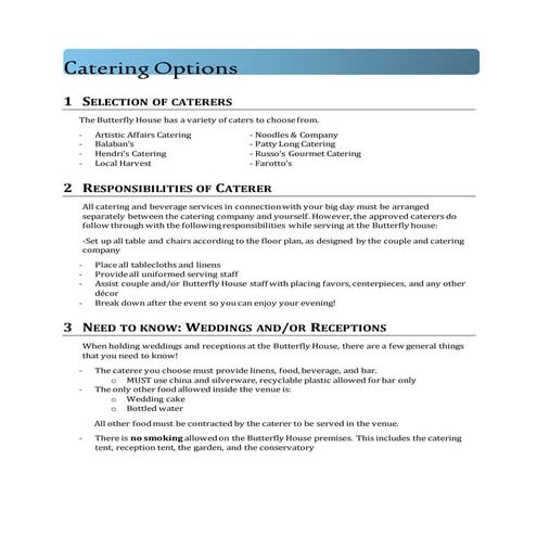 Catering Options | DOCX