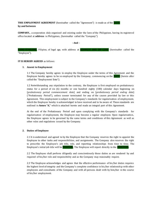 Sample company bond agreement | PDF