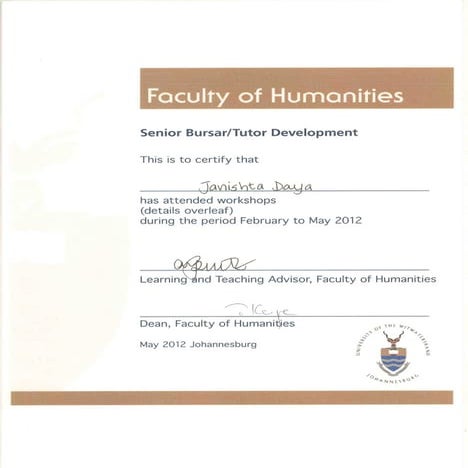 Tutor Development Certificate | PDF