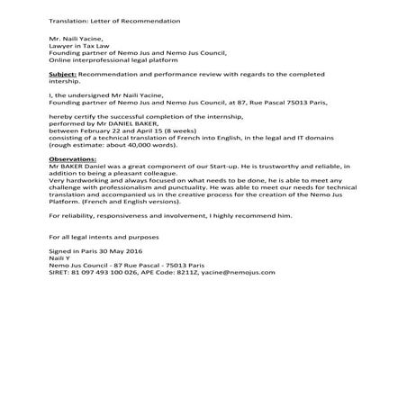 Recommendation translation | PDF