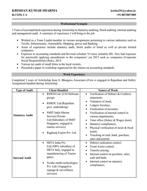 Resume Krishan Kumar Sharma | PDF | Business Accounting & Finance ... Resume Krishan Kumar Sharma | PDF | Business Accounting & Finance ...