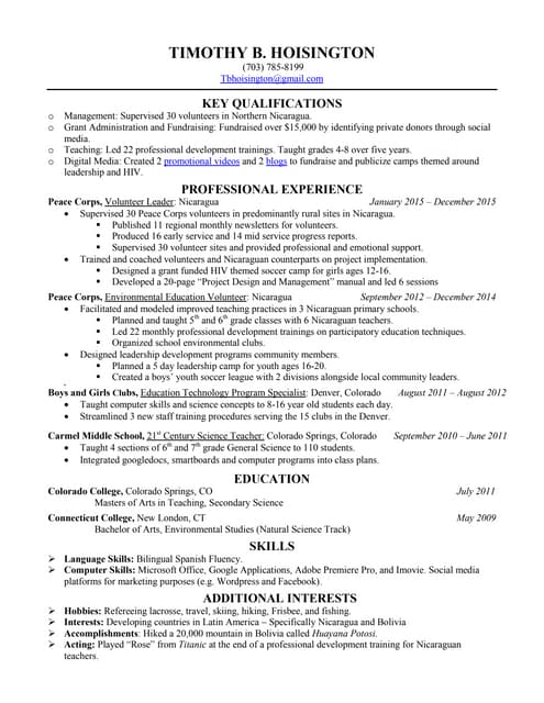 Alex wind's full resume | PDF