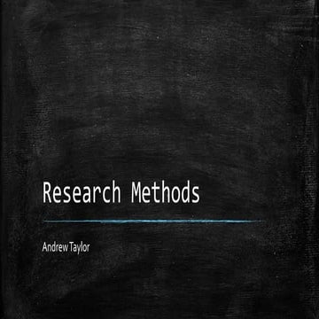 Research Methods Presentation | PPT