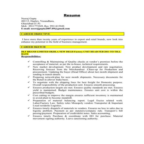 Neeraj Gupta Resume 19.06.2016