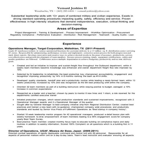Vernard Jenkins Resume 2016 | DOCX