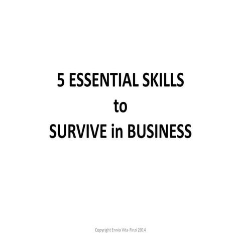 Five essential skills - ENG | PPTX | Business Administration | Business