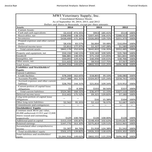 Horizontal Analysis Balance Sheet | PDF