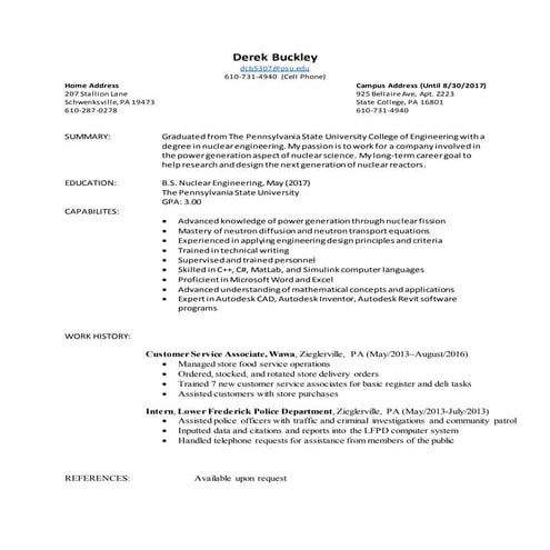 derek buckley resume updated | PDF