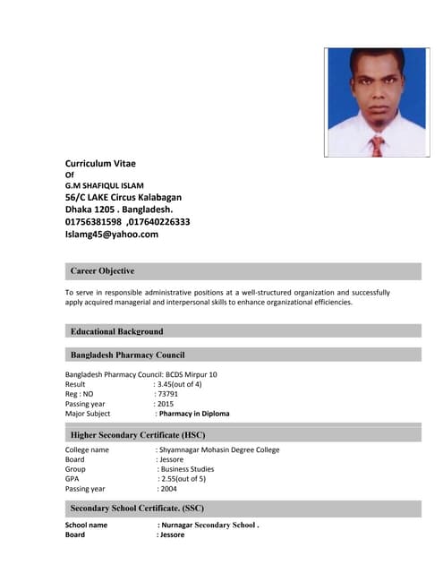 JASIM UDDIN CV | PDF