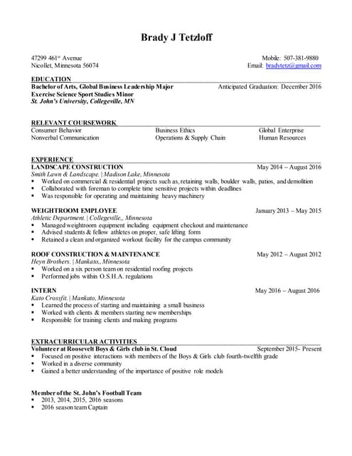 Resume Building Worksheet (2) | PDF