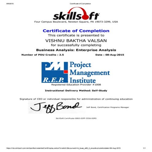 certificate-HDE110 | PDF