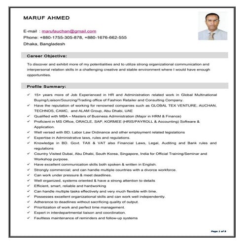 Maruf Resume | DOC