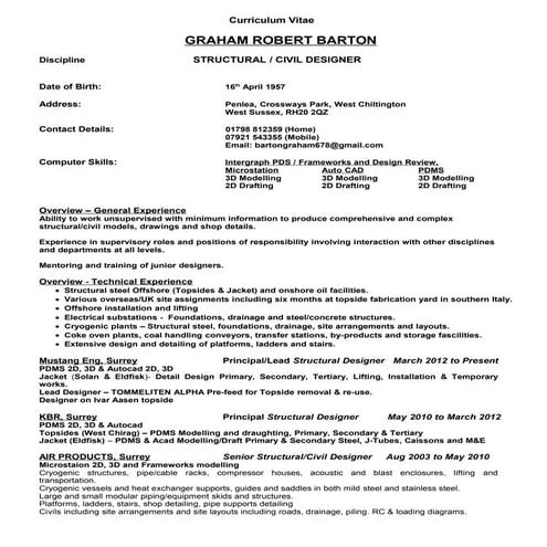 Graham Barton CV | DOC