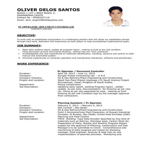 oliver cv2015 | PDF