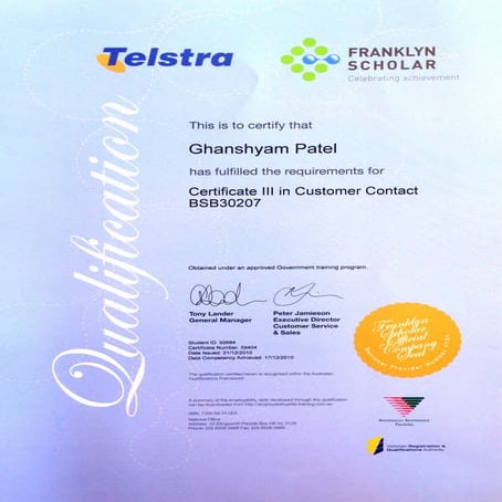 Certificate III in Customer Contact | PDF