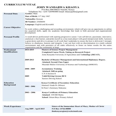 WANDABWA CV | DOC