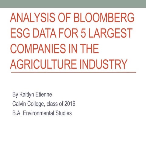Bloomberg Data ESG Analysis_Final | PPTX