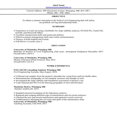 English Construction Resume | DOCX