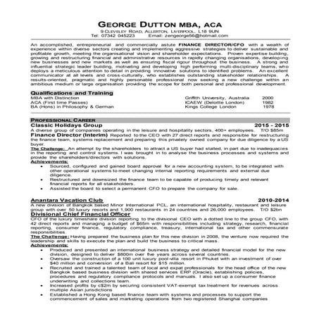 George Dutton CV April 2016 | DOCX