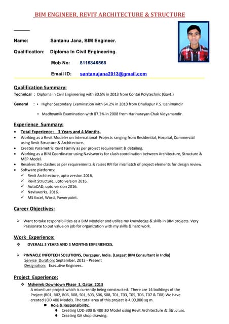 CV_ BIM Revit Mep Modeler & Draftsman | DOCX