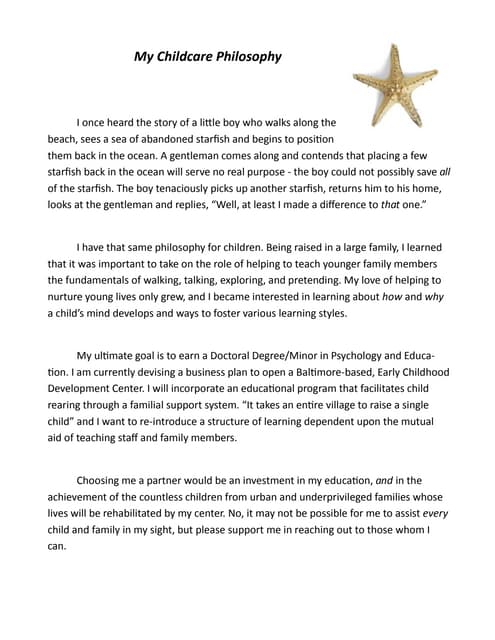 My Professional Philosophy Statement | ODT
