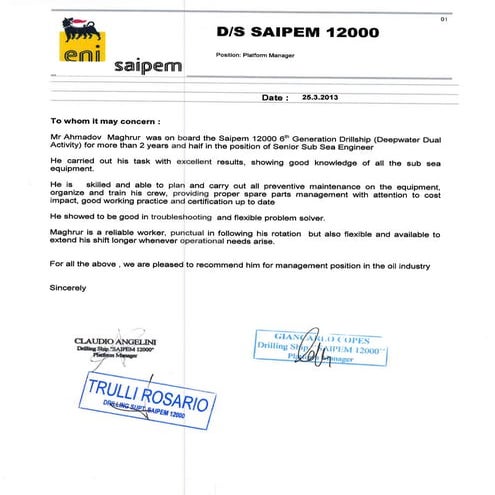 referense letter | PDF