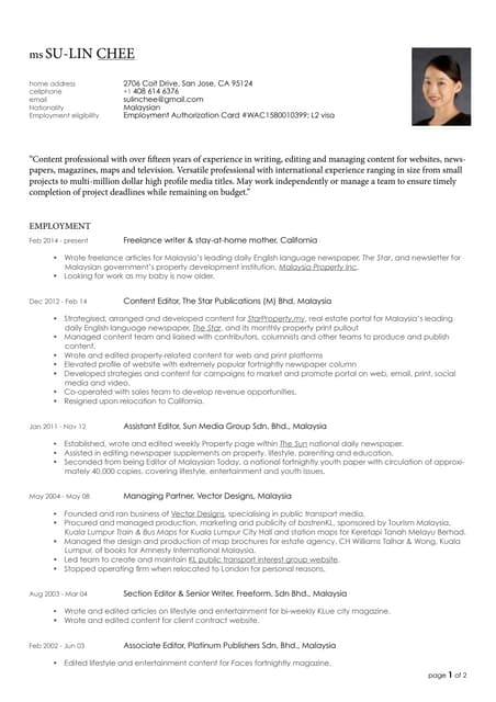 Resume 2015 | PDF