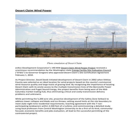 Wind Power Origination & Development | PDF