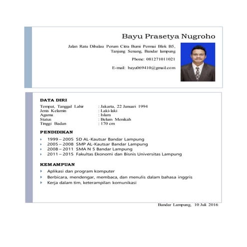 CV Bayu | DOCX
