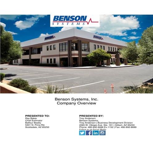 Benson Systems Overview (Generic RFP) | PDF | Education industry ...