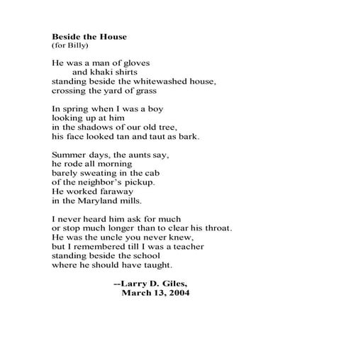 Beside the House | DOCX