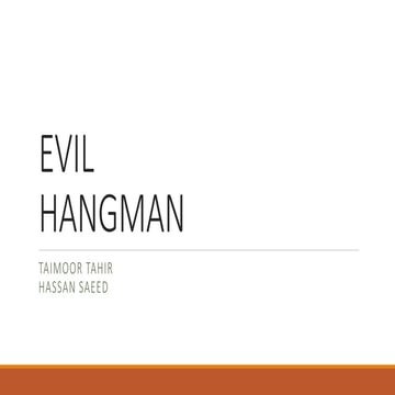 Evil-Hangman | PPT