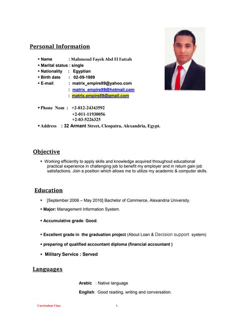 CV Khalid Salah | PDF