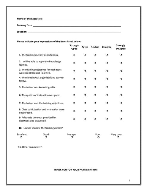 Professional development evaluation form | PDF