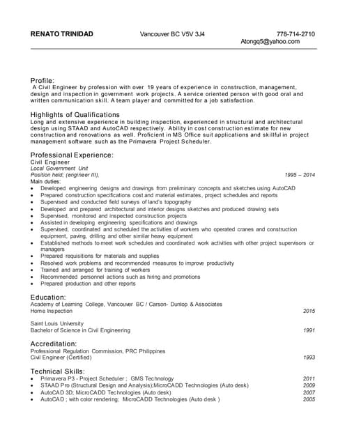 Paul Khawli Bilingual Engineer Resume | PDF