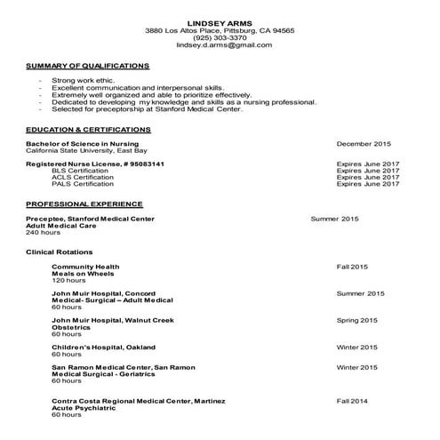 Arms Lindsey resume | DOCX