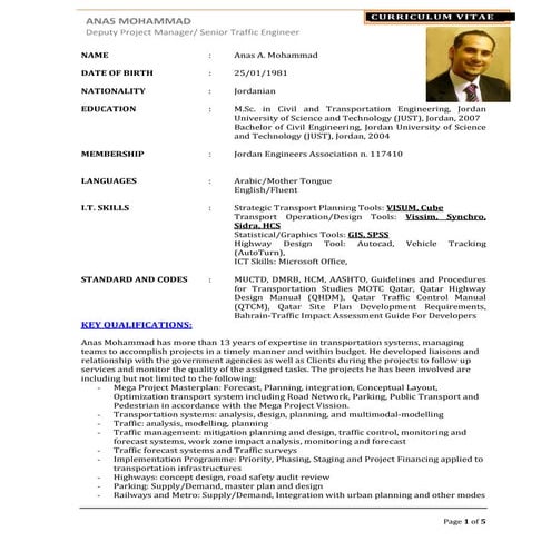 Planning Engineer CV | DOCX